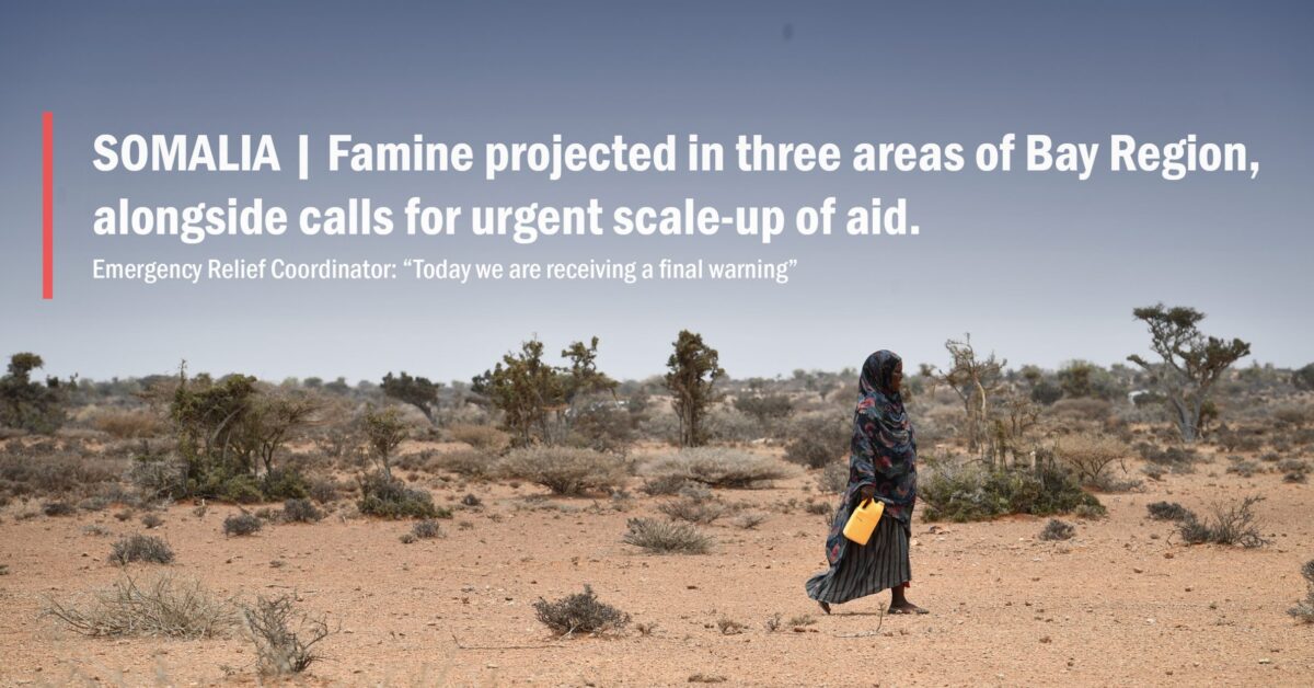 Famine projected in three areas of Bay Region, alongside calls for ...